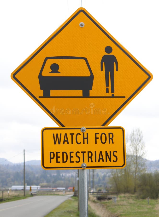 Watch for Pedestrians Signage Stock Photo - Image of caution, stop ...