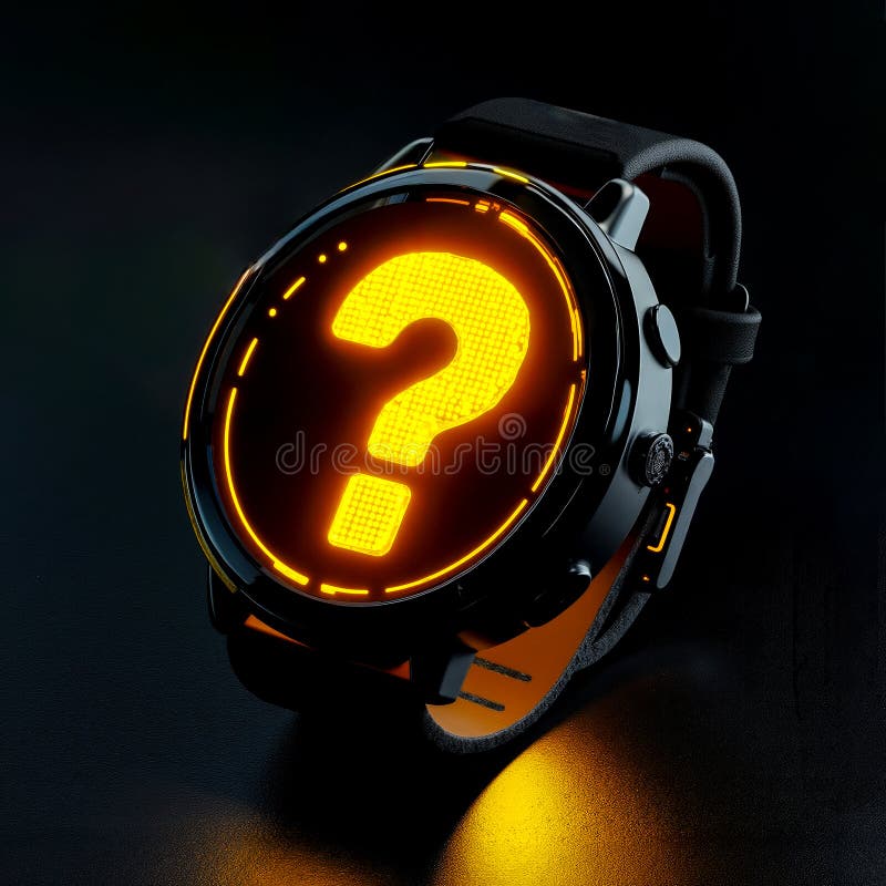 A Watch with a Question Mark on the Face of it Stock Photo - Image of ...