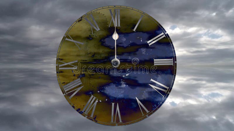 Watch Quickly Go. Time Lapse Clock. Fast Flying Clouds. Stock ...