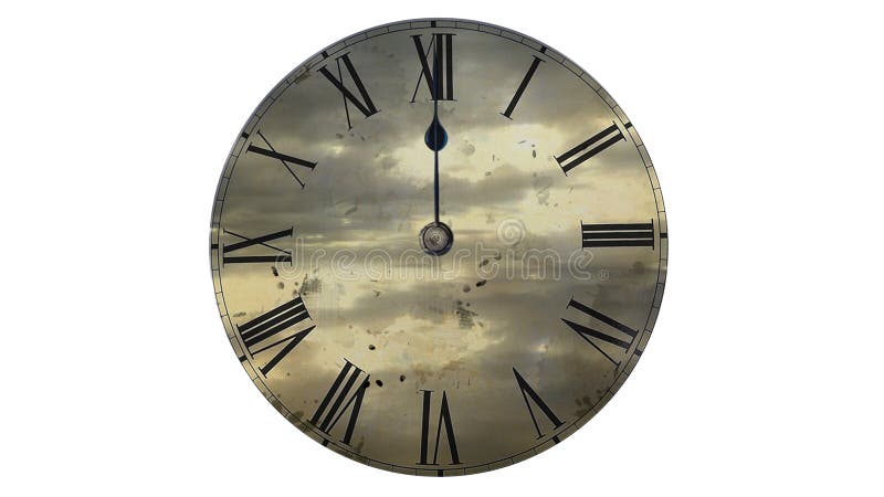 Watch Quickly Go. Time Lapse Clock. Fast Flying Clouds. Stock ...