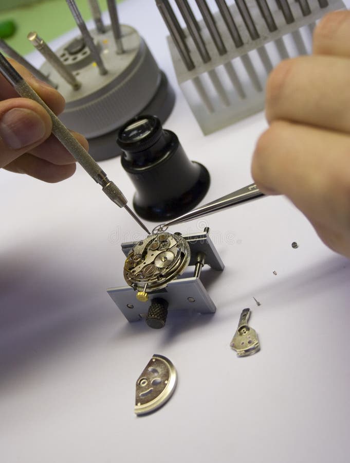 Watch Repair stock image. Image of disassemble, gears - 1515083