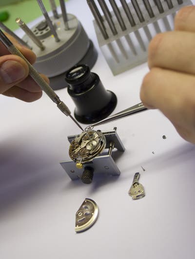 Watch Repair stock image. Image of disassemble, gears - 1515083