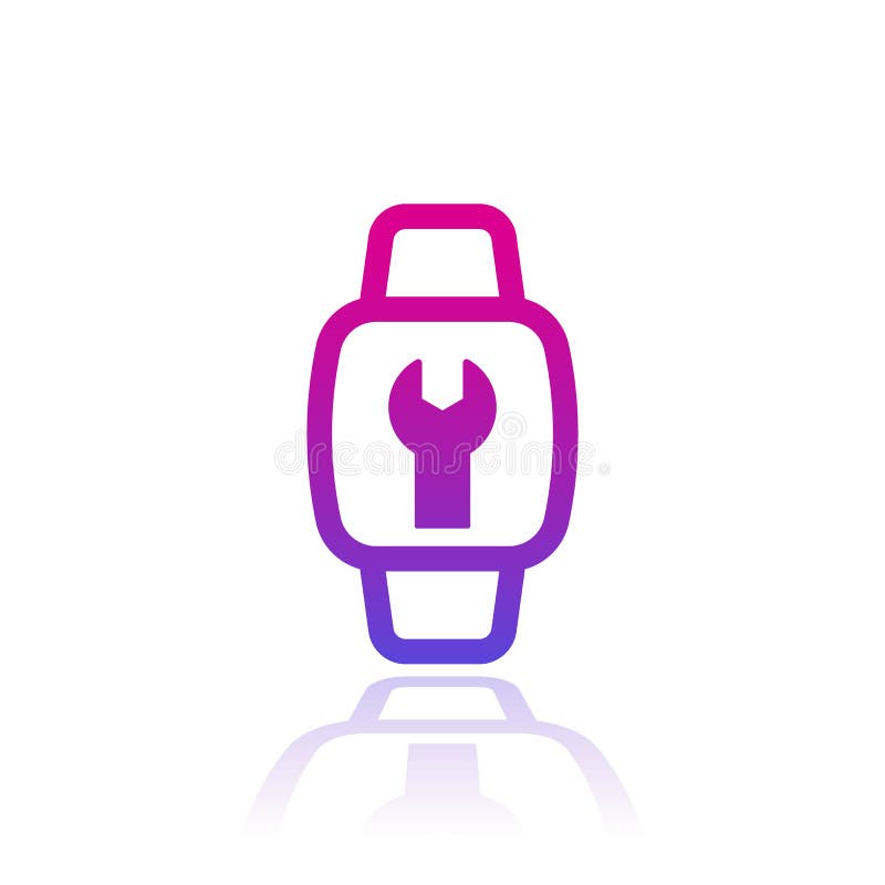 Watch repair vector icons stock vector. Illustration of modern - 111379777
