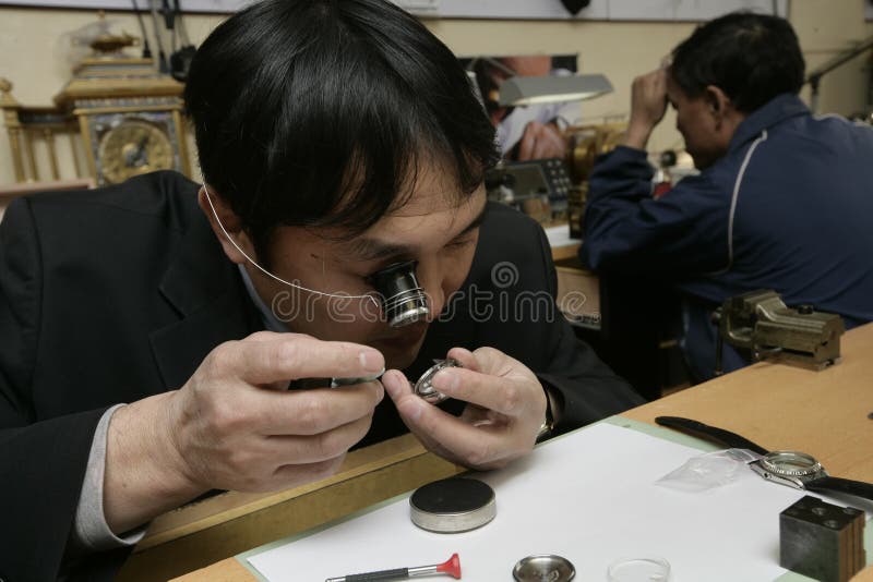 Watch repair man editorial image. Image of china, repair - 33128145