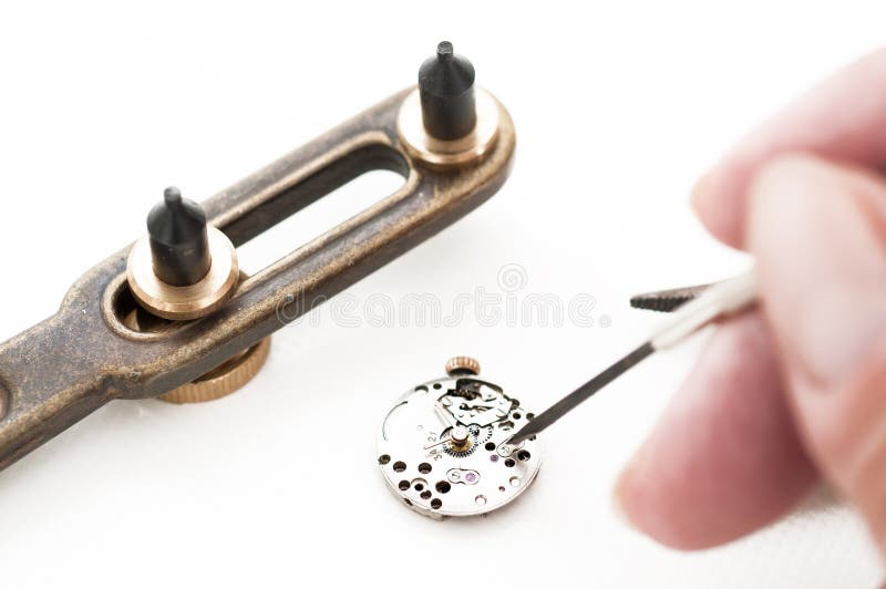 Watch Repair stock photo. Image of human, maker, machinery - 33337880
