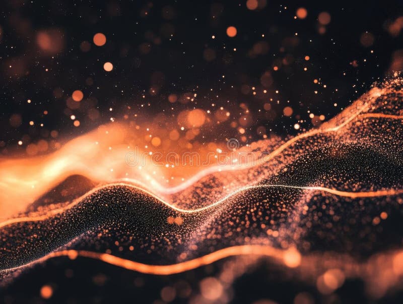 Watch Shimmering Particles Flow Gracefully Across Screen Stock ...