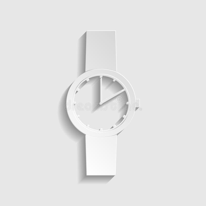 Watch Sign. Paper Style Icon. Illustration Stock Illustration ...