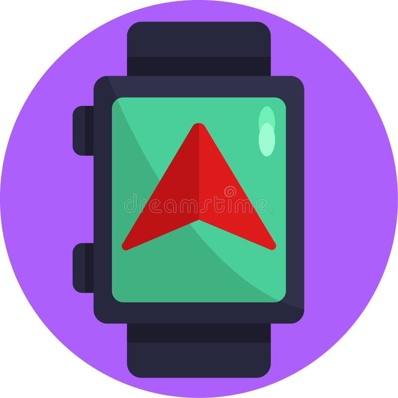 Smart Watch Navigation Vector Illustration Icon Stock Vector ...