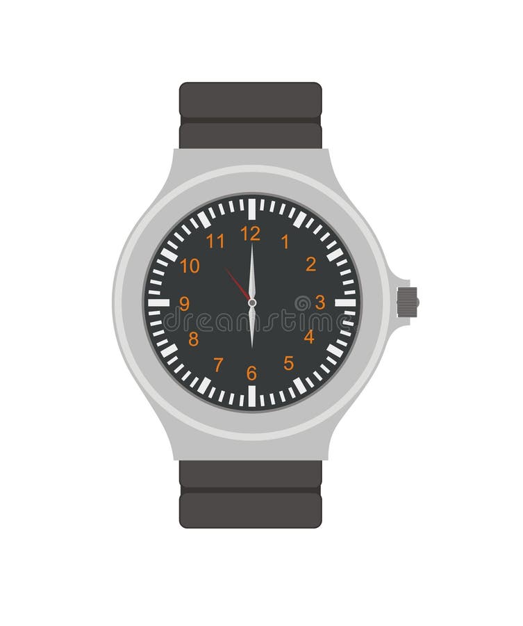 Watch simple illustration stock vector. Illustration of elegant - 58830678