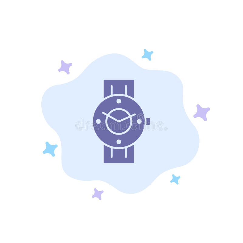 Watch, Smart Watch, Time, Phone, Android Blue Icon on Abstract Cloud ...