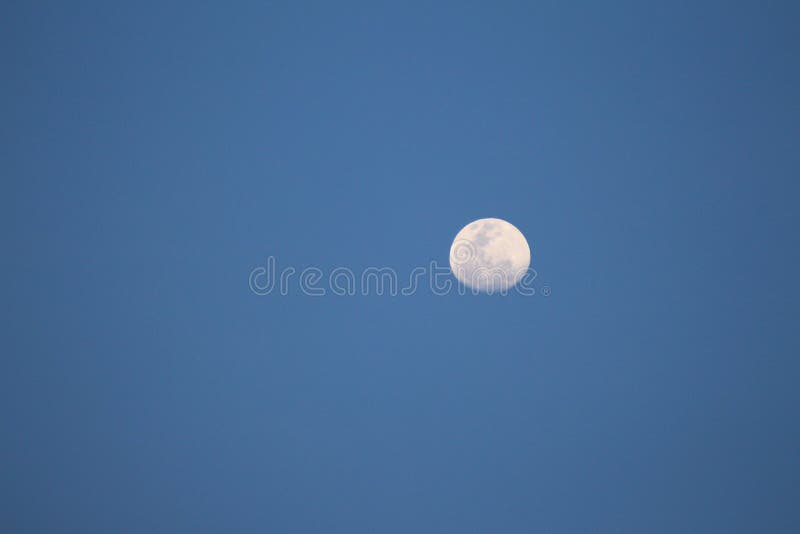 Beautiful Moon in the Afternoon Stock Photo - Image of afternoon, rise ...