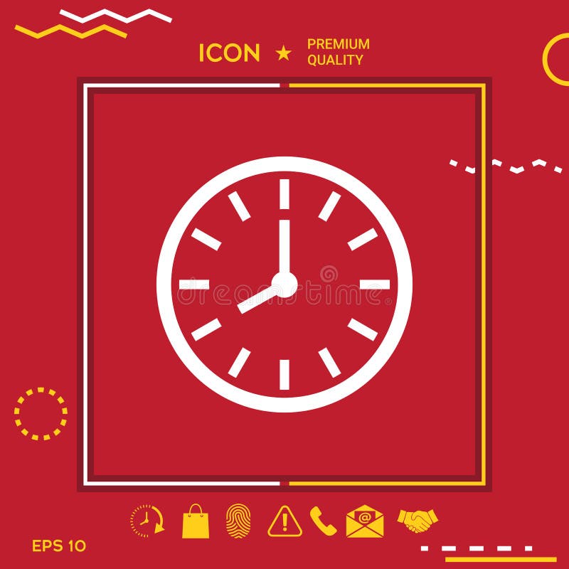 Watch symbol icon stock vector. Illustration of chronometer - 108003863