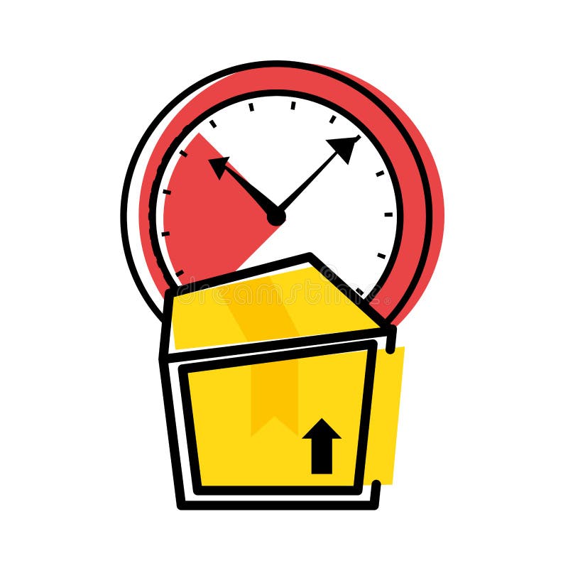 Watch time with box stock vector. Illustration of shape - 133620423