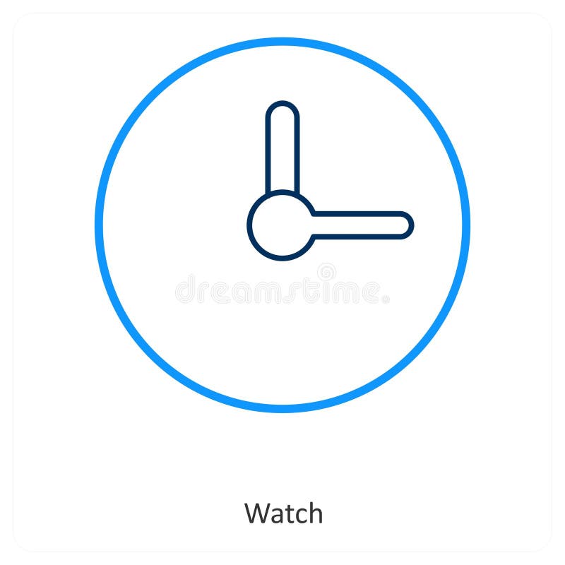 Watch and Time Icon Concept Stock Vector - Illustration of watch, blue ...