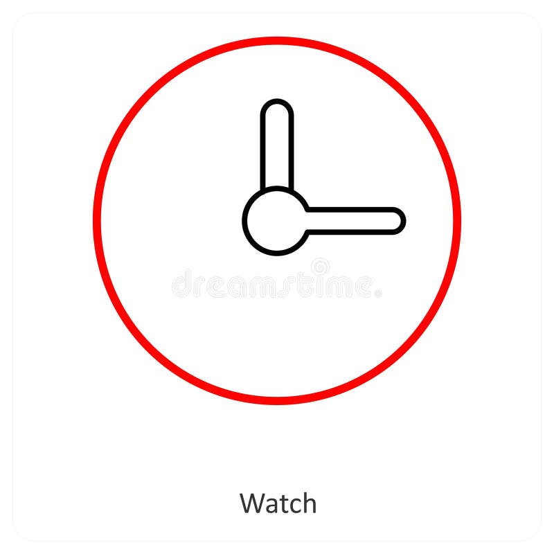 Watch and Time Icon Concept Stock Vector - Illustration of design, line ...