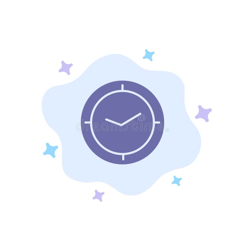 Watch, Time, Timer, Clock Blue Icon on Abstract Cloud Background Stock ...
