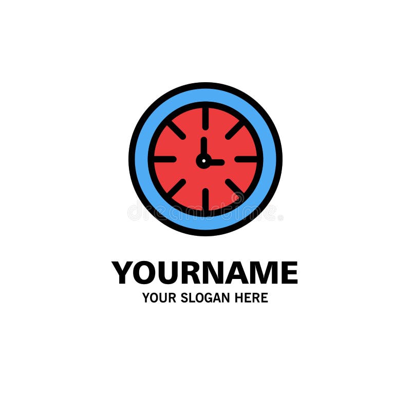 Watch, Timer, Clock, Global Business Logo Template. Flat Color Stock ...