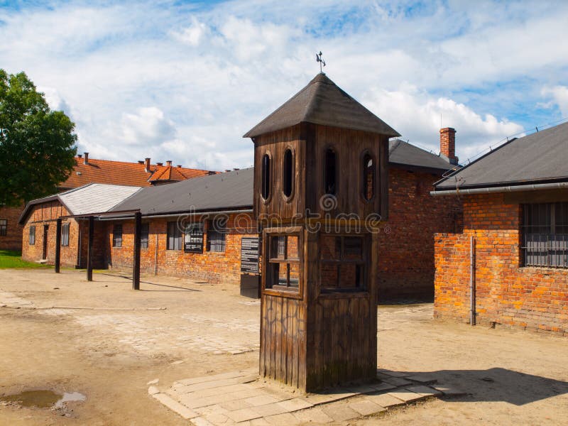 Watch Tower in Concentration Camp Editorial Stock Image - Image of ...