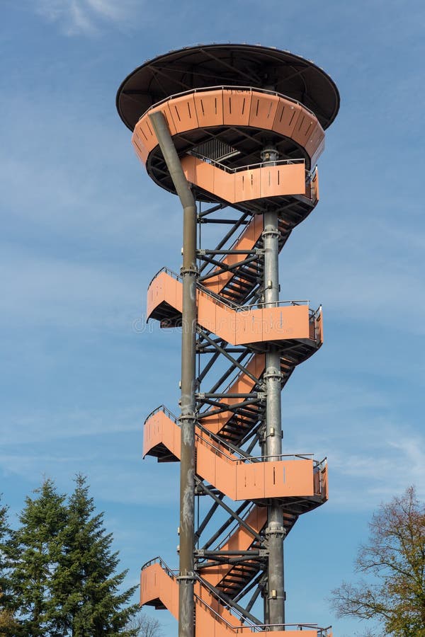 Watch Tower in the Forest of Nunspeet, the Netherlands Stock Photo ...