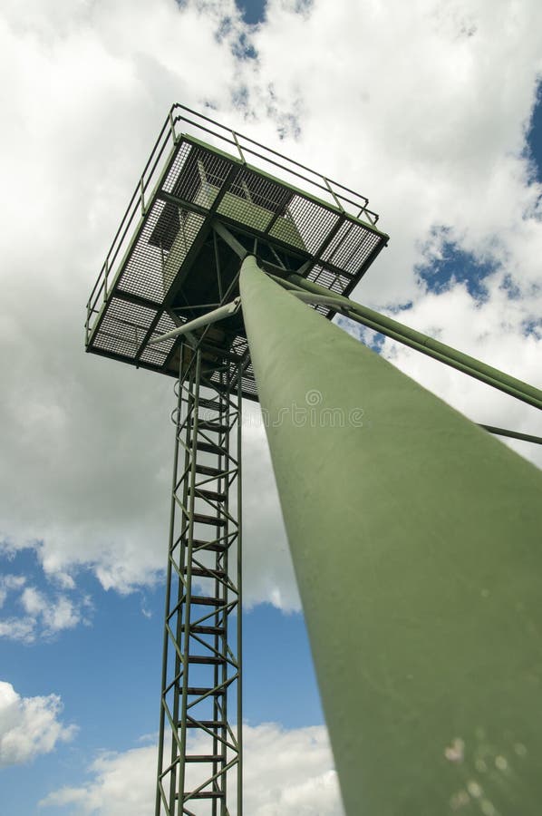 Iron Watchtower Against Blue Sky Stock Photo - Image of summer, balcony ...