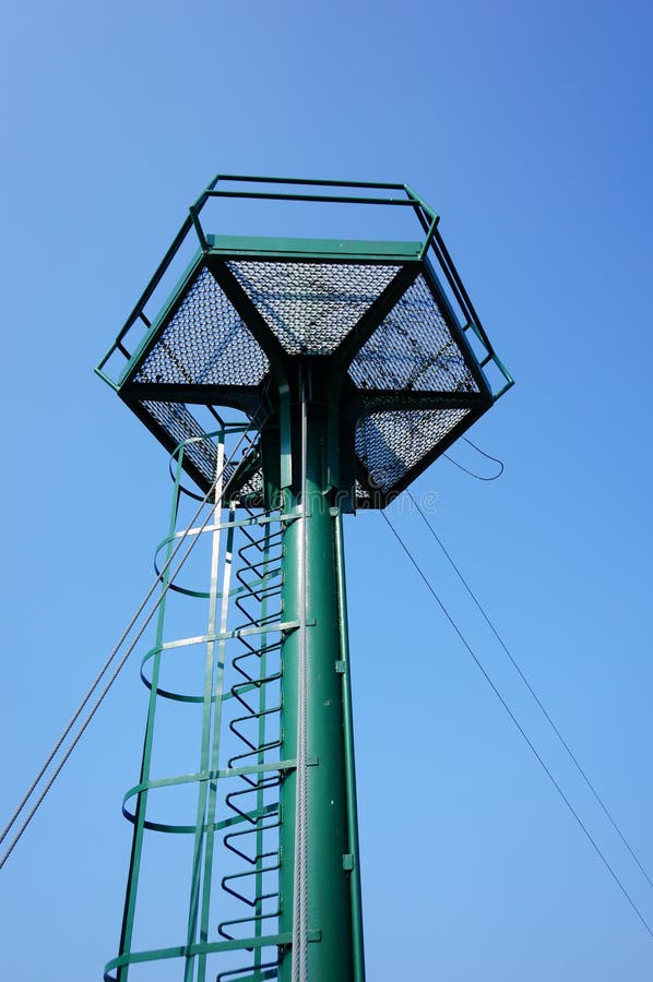 Watch tower stock image. Image of blue, pole, high, tall - 39789073