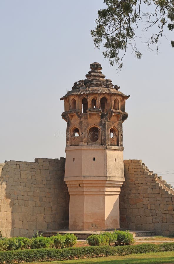 Watch Tower at the Lotus Mahal, Hampi in January 2024 Stock Photo ...