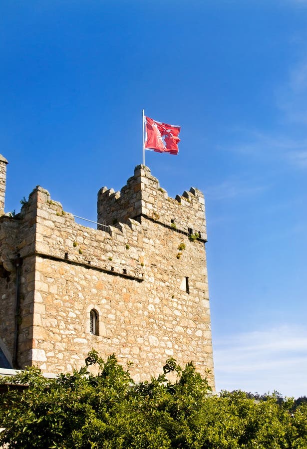 Watch Tower at Medieval Castle Stock Photo - Image of dalkey, blue ...