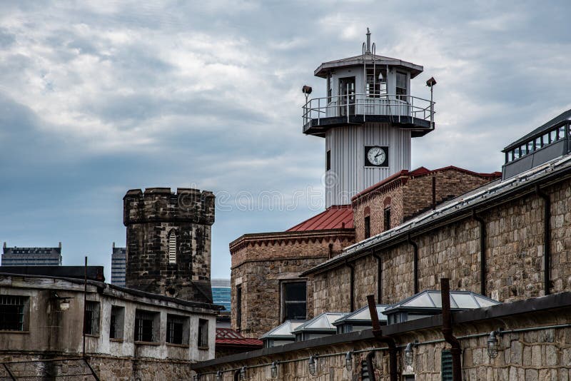 Watch Tower of a Penitentiary before a Storm Stock Image - Image of ...
