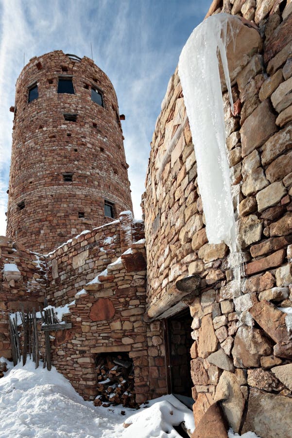 Watch Tower in Winter stock photo. Image of site, canyon - 7546896