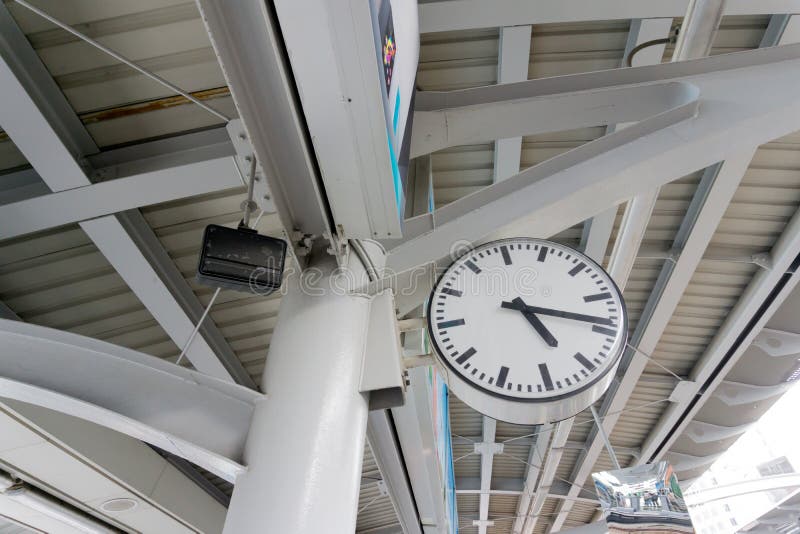 Watch of Train Station in the City Stock Photo - Image of rail, system ...