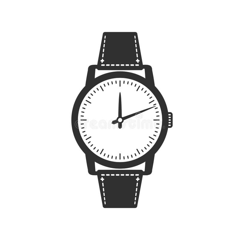 Watch vector icon. stock vector. Illustration of deadline - 134596683