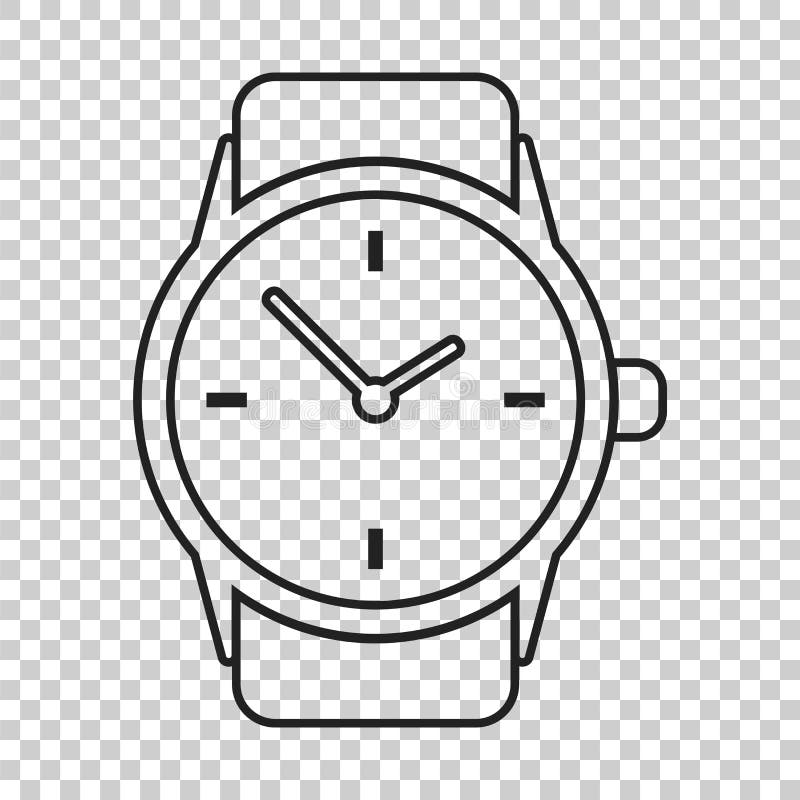Watch Vector Icon in Line Style. Clock Flat Illustration Stock Vector ...