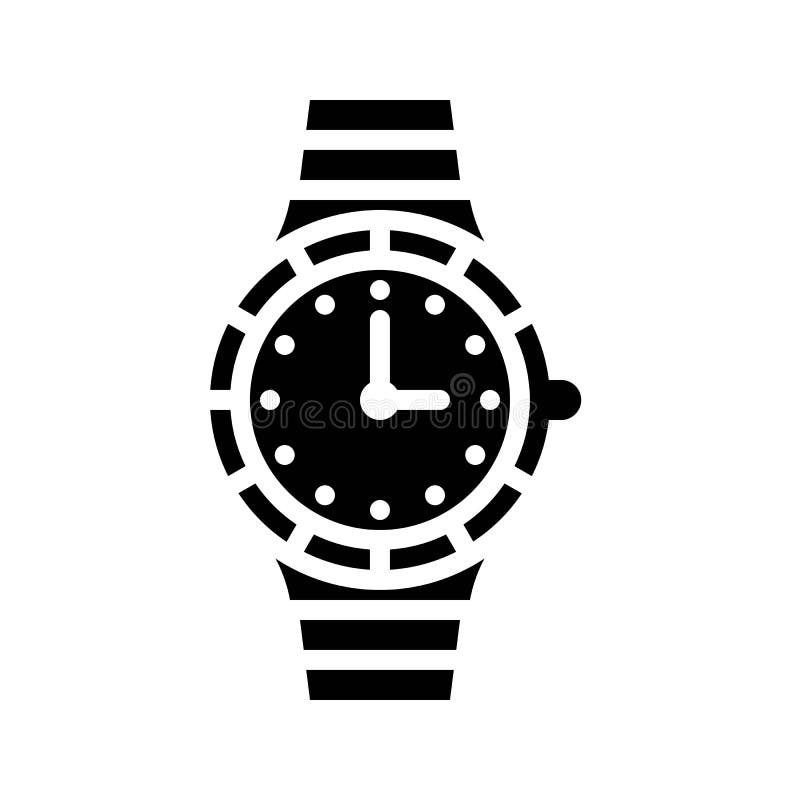 Watch Vector Illustration, Isolated Solid Style Icon Stock Vector ...