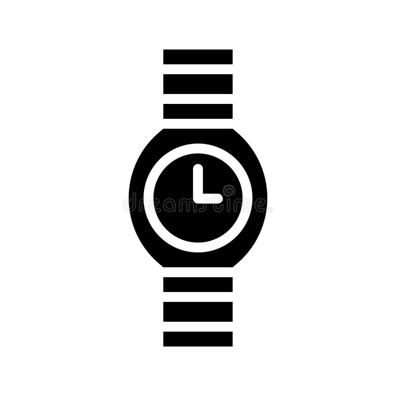 Watch Vector Illustration, Isolated Solid Style Icon Stock Vector ...