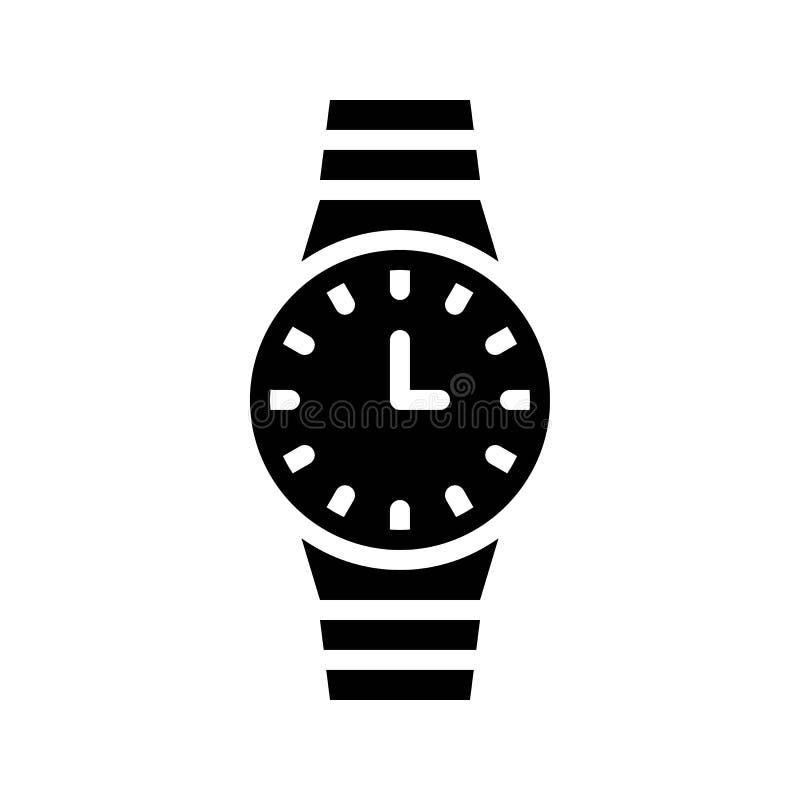 Watch Vector Illustration, Isolated Solid Style Icon Stock Vector ...