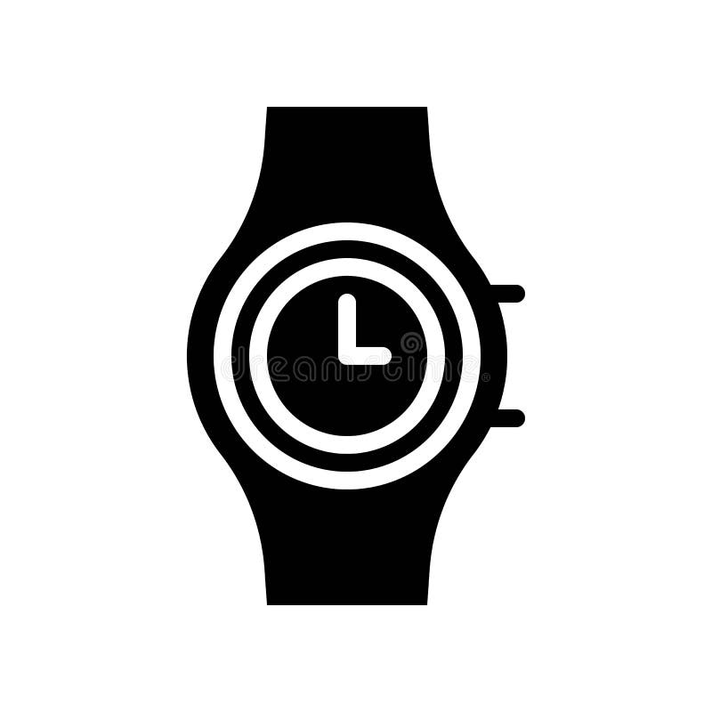 Watch Vector Illustration, Isolated Solid Style Icon Stock Vector ...