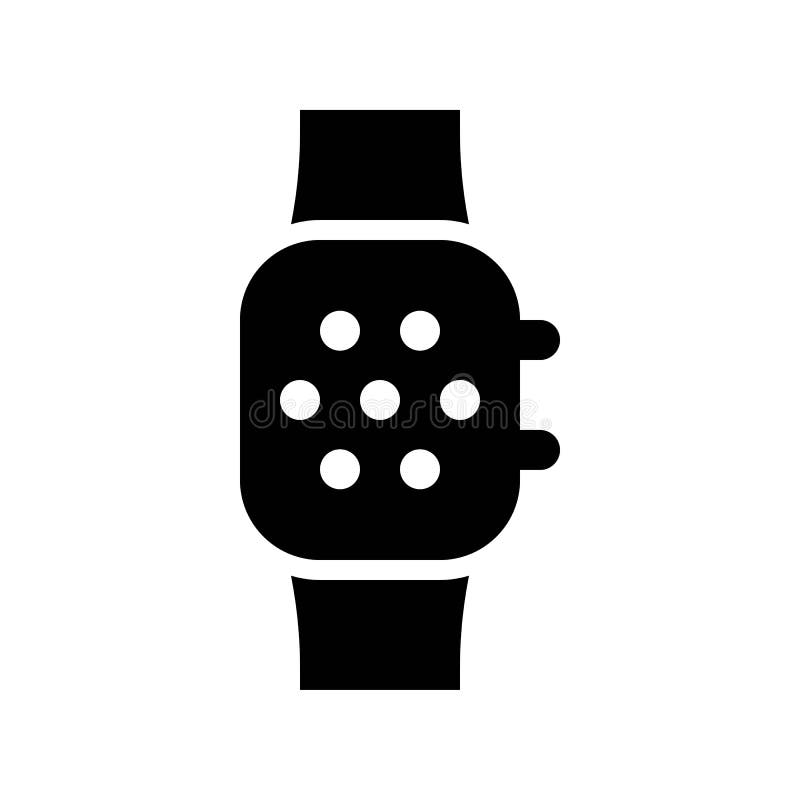 Watch Vector Illustration, Isolated Solid Style Icon Stock Vector ...
