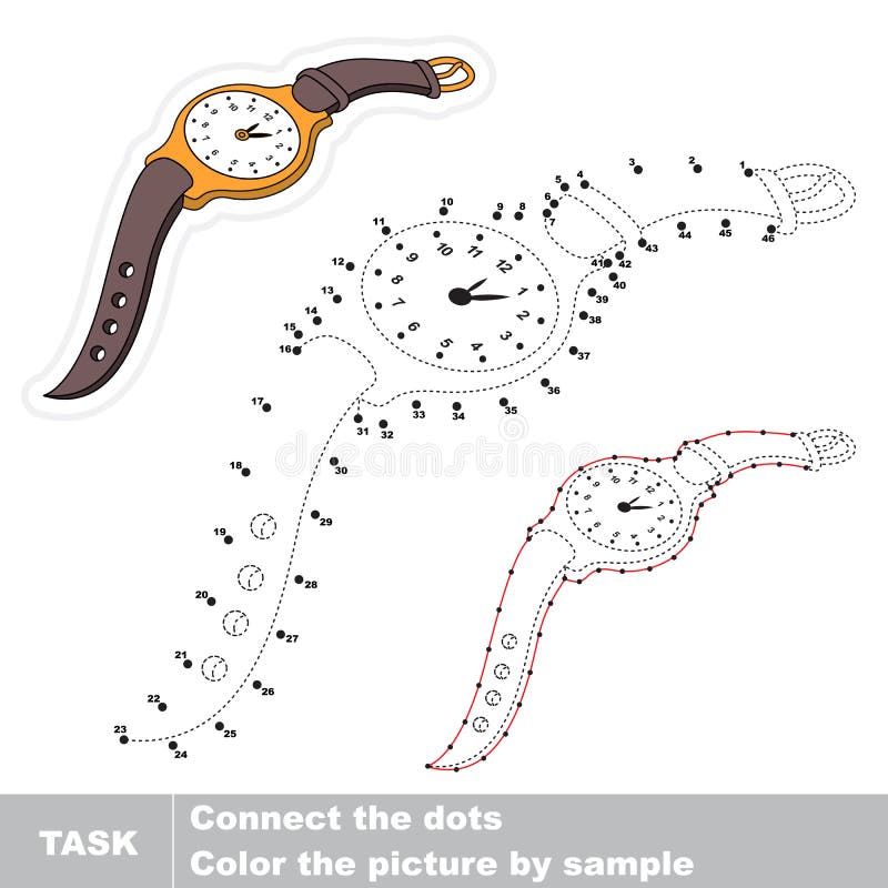 Watch. Vector Numbers Game. Stock Illustration - Illustration of logic ...
