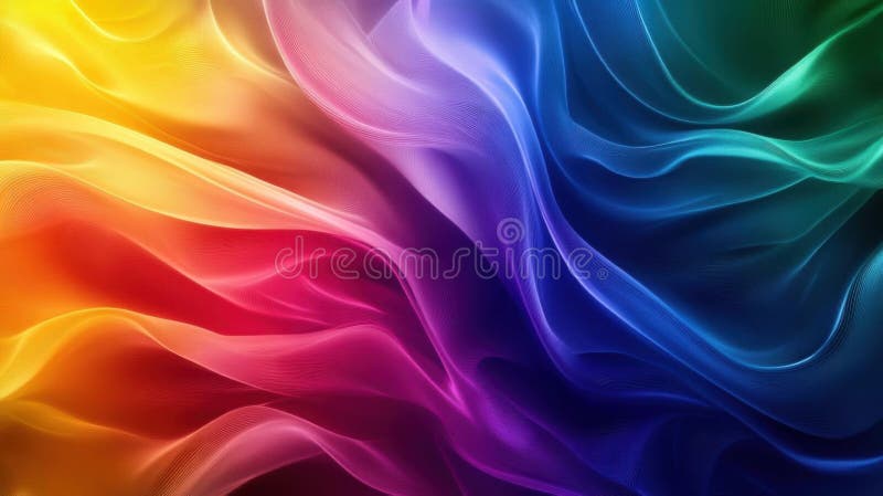 Watch Vibrant Rainbow Waves Flow Smoothly Stock Illustration ...