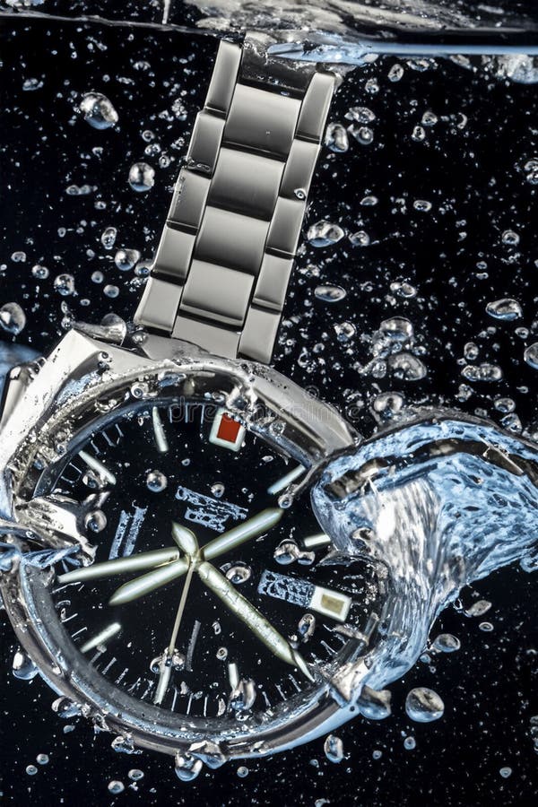 Watch and Water stock illustration. Illustration of water - 289537696