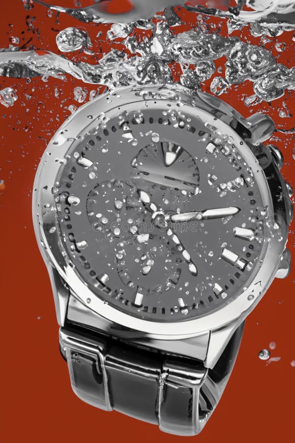 Watch and Water stock illustration. Illustration of fall - 289538020