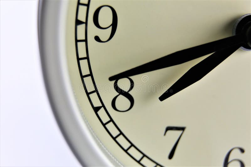 Watch Isolated on White Background Time Clock Stock Image - Image of ...