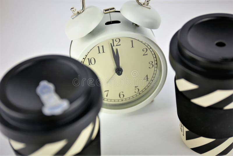 Watch Isolated on White Background Time Clock Stock Image - Image of ...