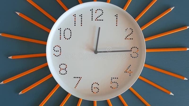12 O Clock. Noon. Study Time. Back To School. Sun Clock. Stock Footage ...