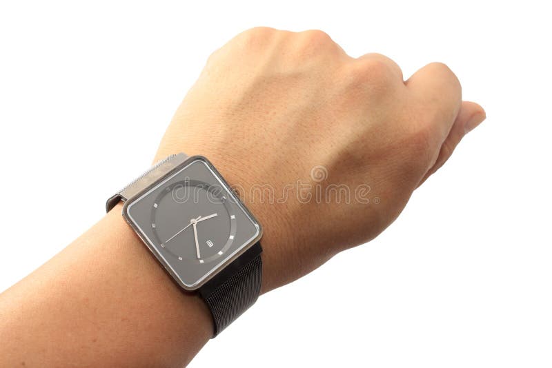 Watch on wrist stock photo. Image of business, classic - 35125466