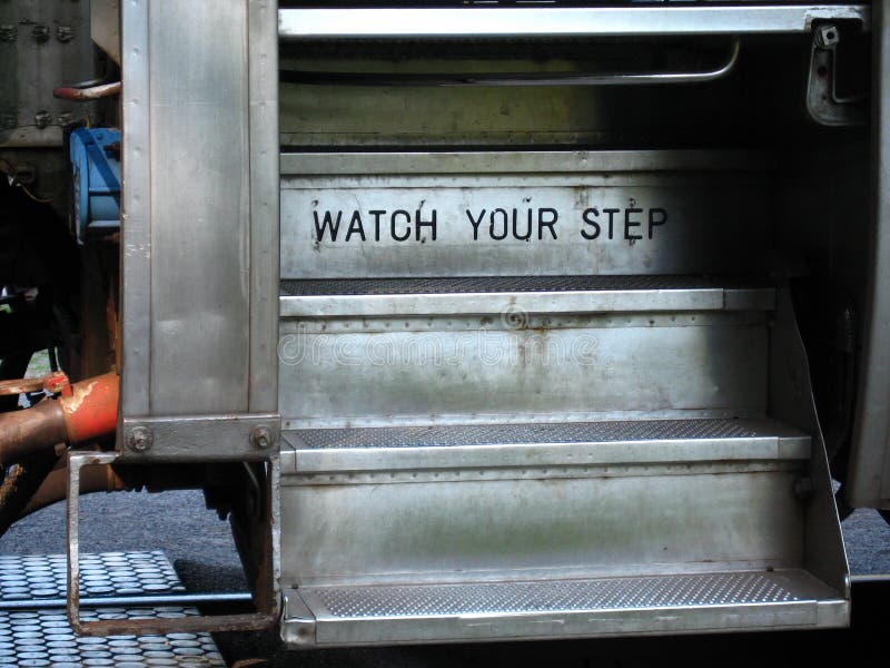 Watch Your Step stock image. Image of step, rail, walk - 3747427