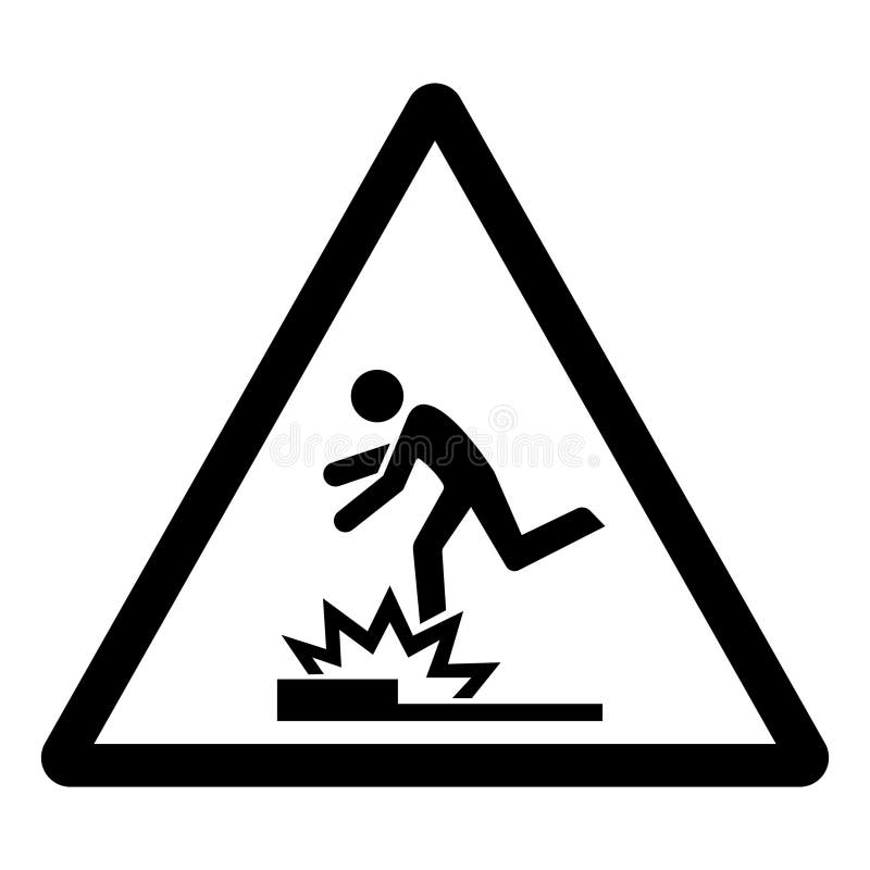 Watch Your Step Symbol Sign,Vector Illustration, Isolated on White ...