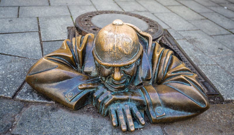 Watcher Man at Work - Bratislava, Slovakia Stock Image - Image of ...