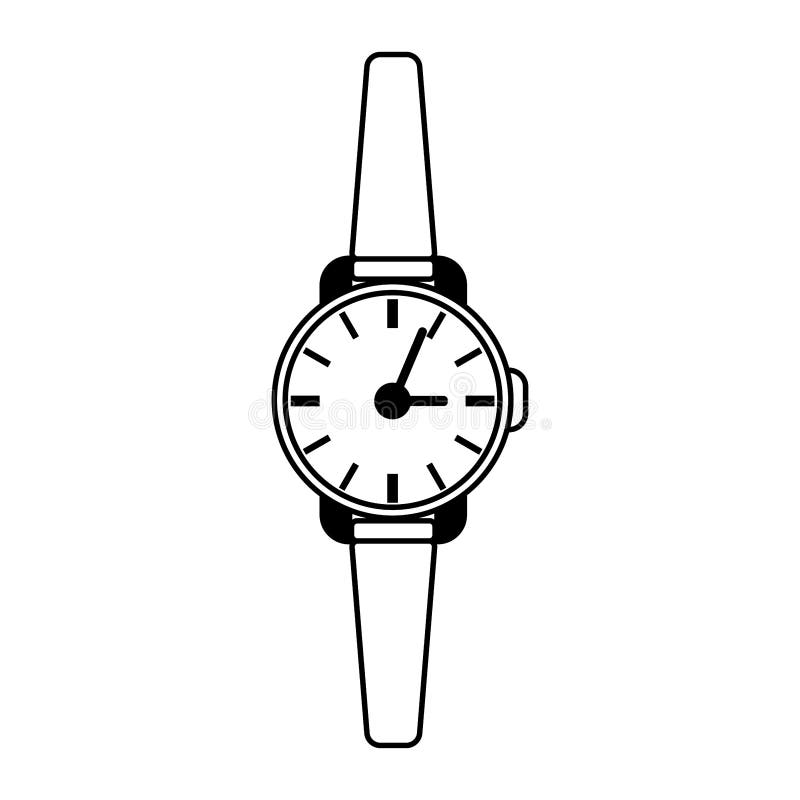 Watches Black and White Vector Icon Stock Vector - Illustration of ...