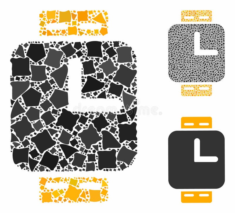 Watches Composition Icon of Bumpy Items Stock Vector - Illustration of ...